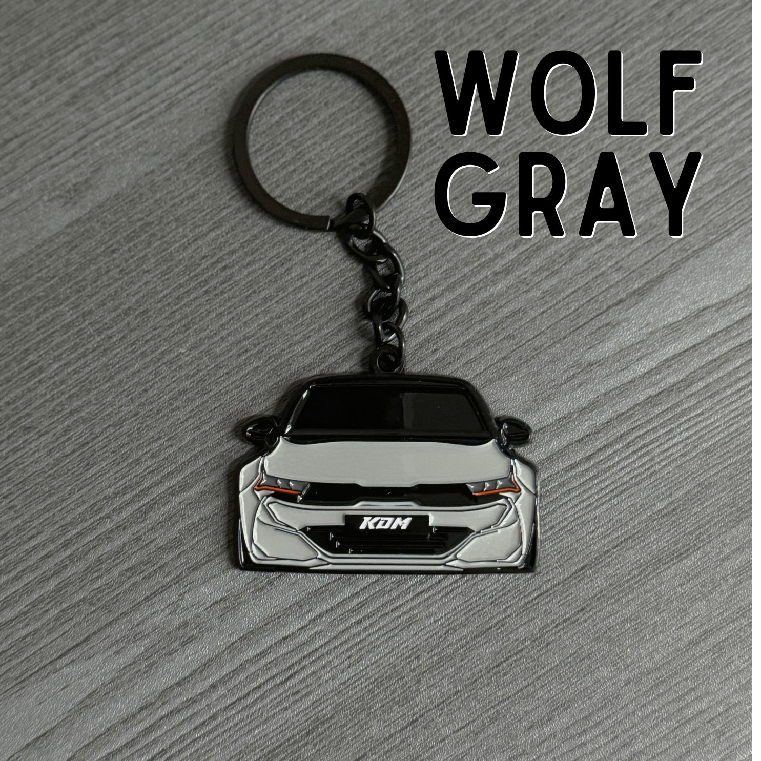 KDM Accessories K5 2021 2024 Molded Keychain for Kia K5 Owners Perfect Gift for Kia K5 Enthusiasts Wolf Gray