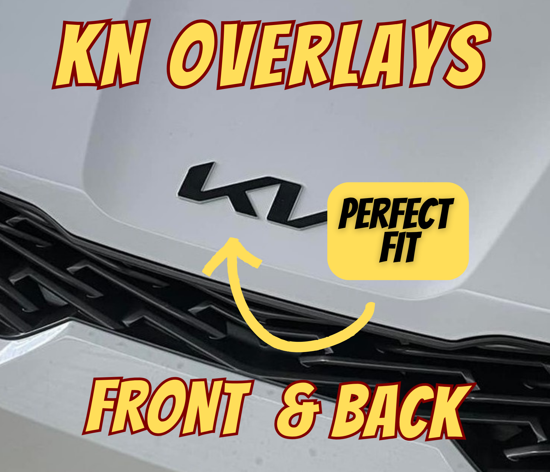 KIA Badge Vinyl Overlay Stickers – Custom Colors for All Kia Models ...